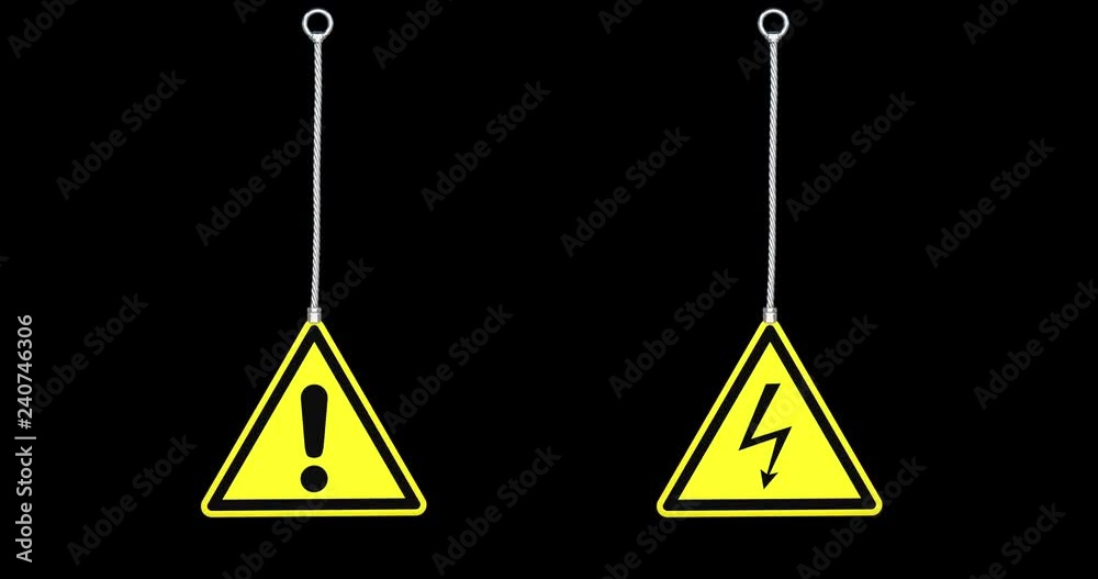 Warning signs,high voltage sign,exclamation sign,mark,danger ...