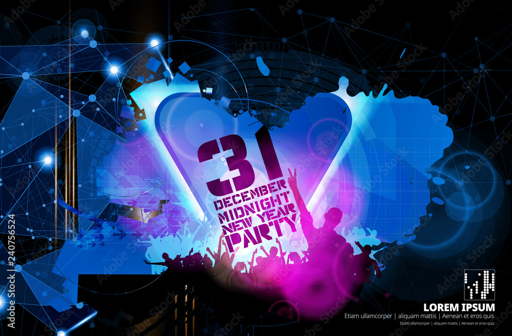 Party background with dancing people - vector illustration Stock Vector ...