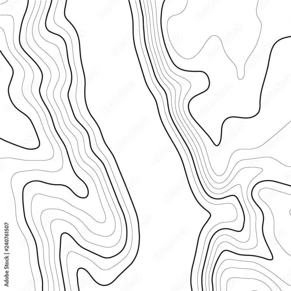 Topographic map contour background. Relief mountain, contour topography ...
