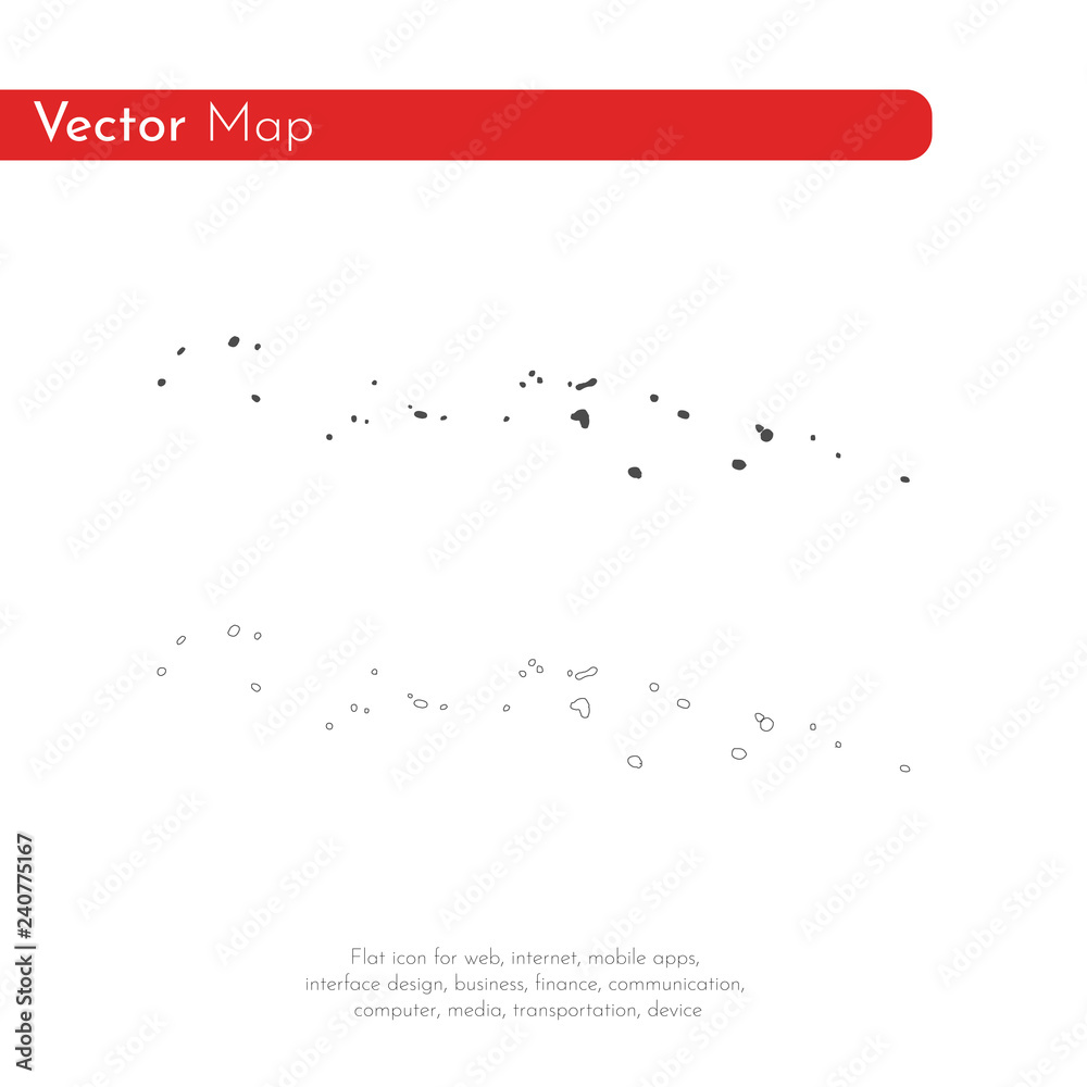 Vector map Federated States of Micronesia map. Isolated vector ...