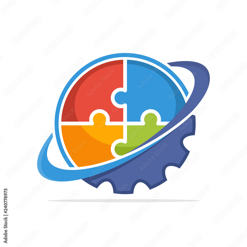 Vector illustration icon with a working system concept that manages ...