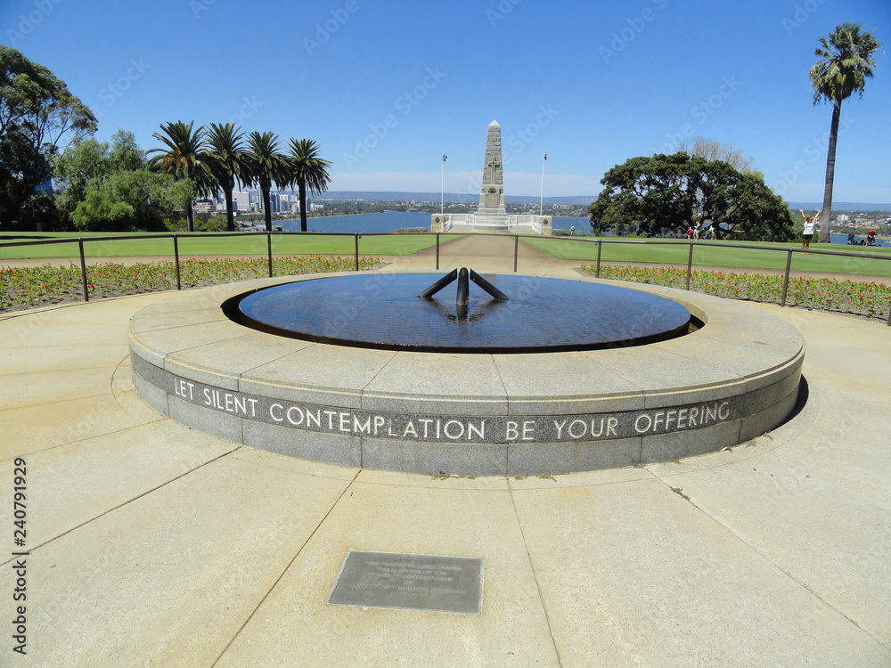 First World War memorial, located at Kings Park, Perth, Western ...