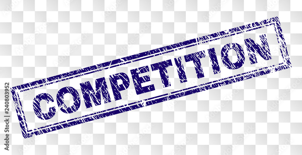 COMPETITION stamp seal imprint with rubber print style and double ...