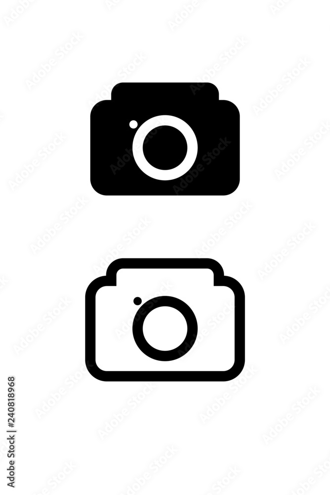 Simple Camera Logo Stock Vector | Adobe Stock