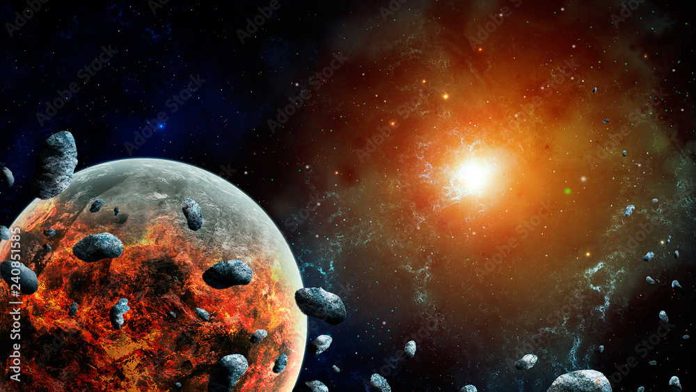 Destroyed Space Planets