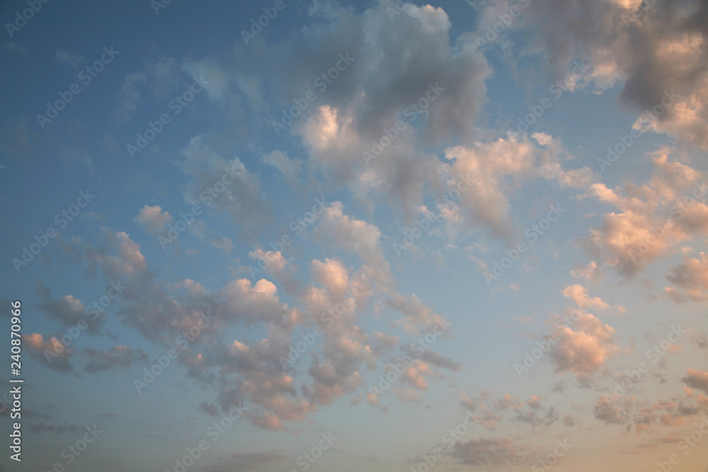 Beautiful sky background and the best clouds. Light skies are painted ...