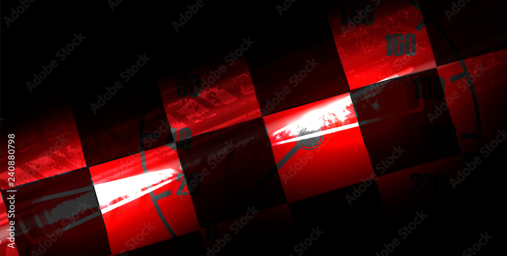 Racing car light in motion with checkered background Stock Vector ...