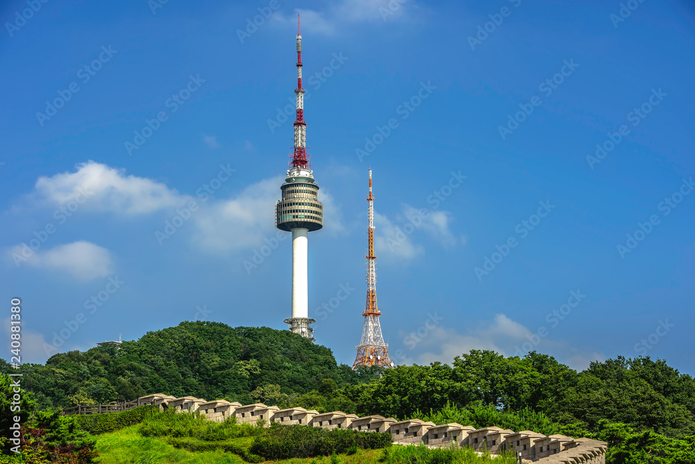 Photo & Art Print The most beautiful scenery of the Seoul Tower at ...