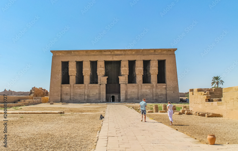 Ancient Egyptian temple Amon Ra in Luxor with columns and beautiful bas ...