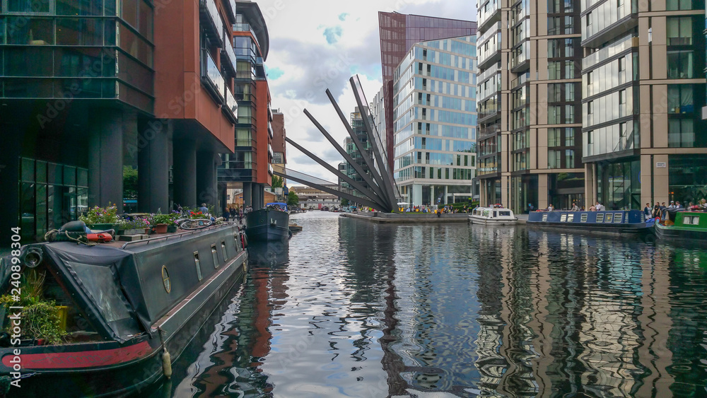 Fan Bridge - Paddington Basin - London Stock Photo | Adobe Stock