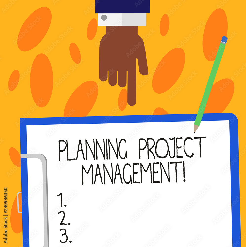 Text sign showing Planning Project Management. Conceptual photo use of ...