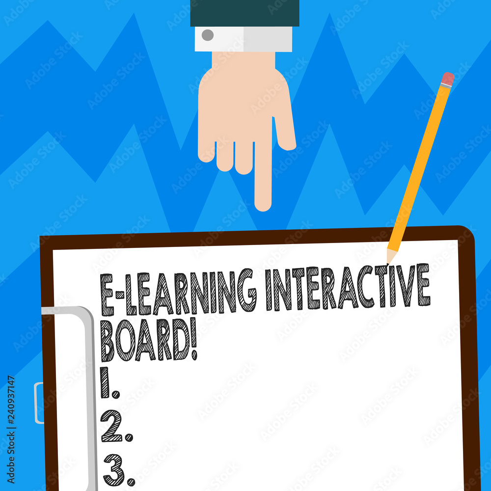 Word writing text E Learning Interactive Board. Business concept for ...