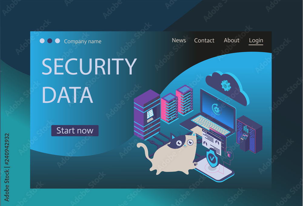Cloud storage communication with laptop and smartphone in home or work ...
