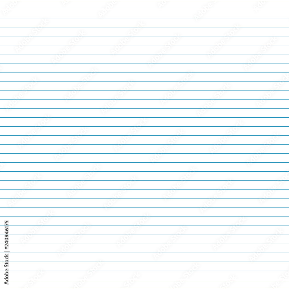 Notebook Paper Seamless Pattern Blank Lines Or Ruled Sheet Of