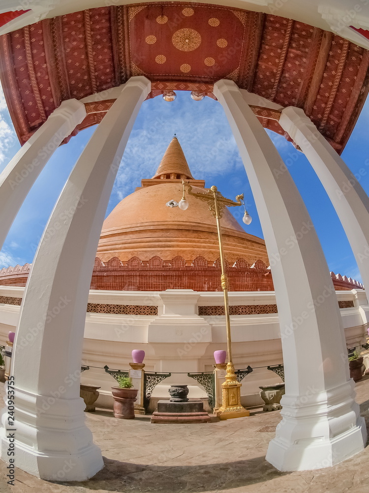 Phra Pathommachedi or Phra Pathom Chedi famous stupa know as the ...