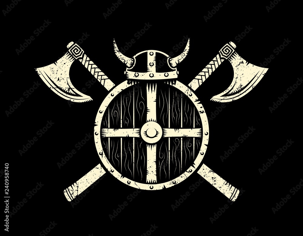Viking Axe And Shield