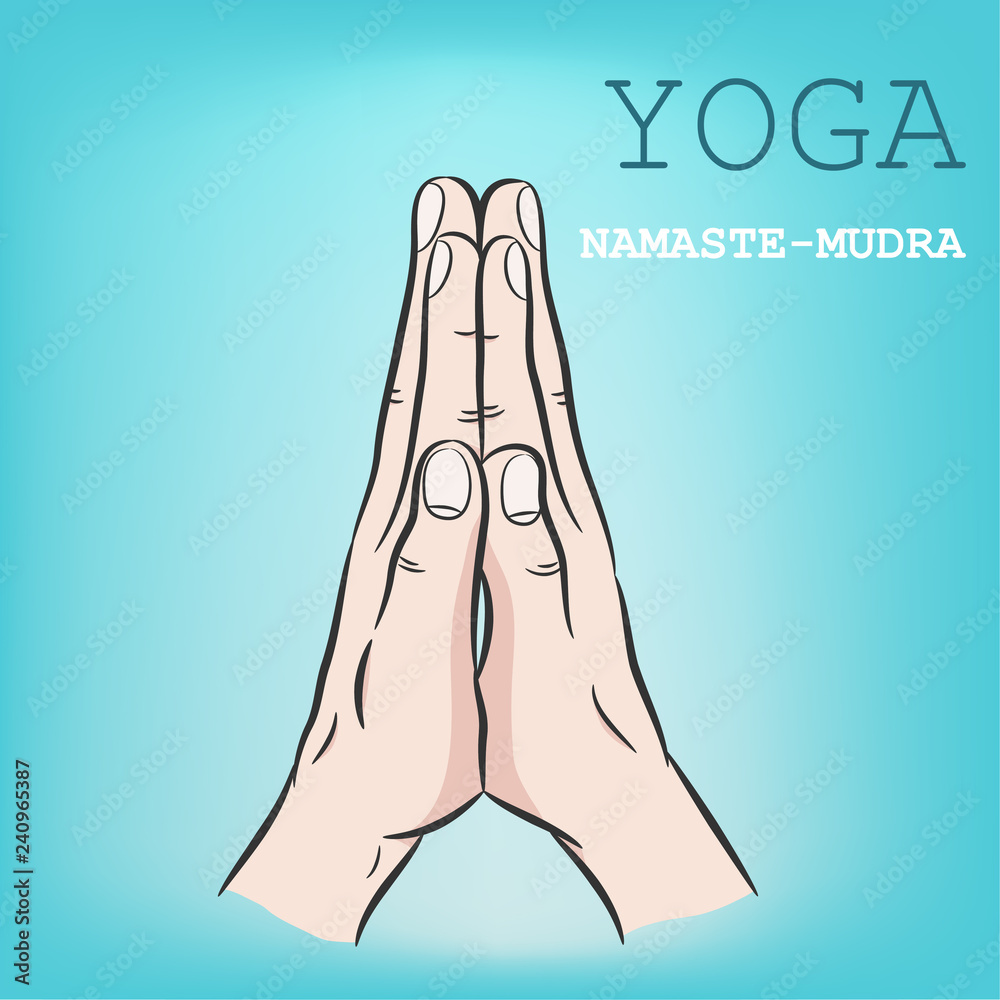 Hand in yoga mudra Stock Vector | Adobe Stock