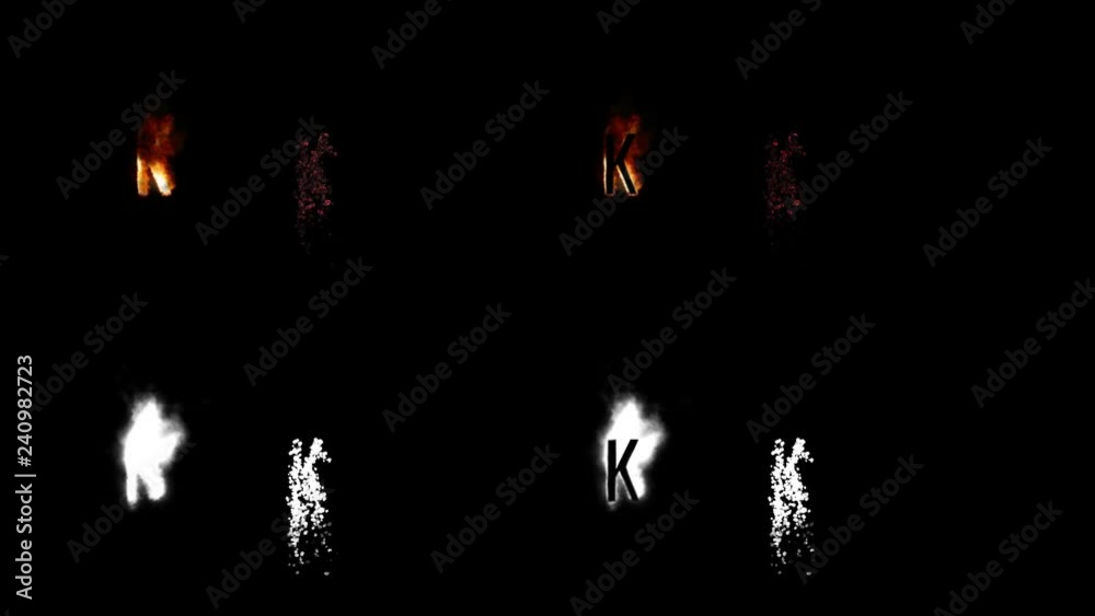 Burning font. Burn fire word text with flame and smoke on black background with alpha channel ...