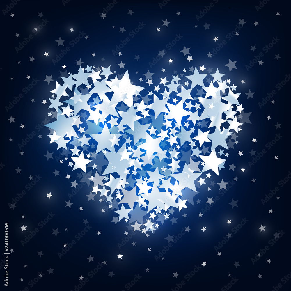 Blue Hearts And Stars