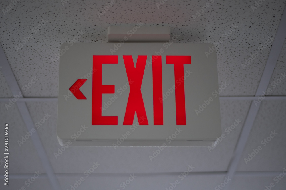 Exit sign Stock Photo | Adobe Stock