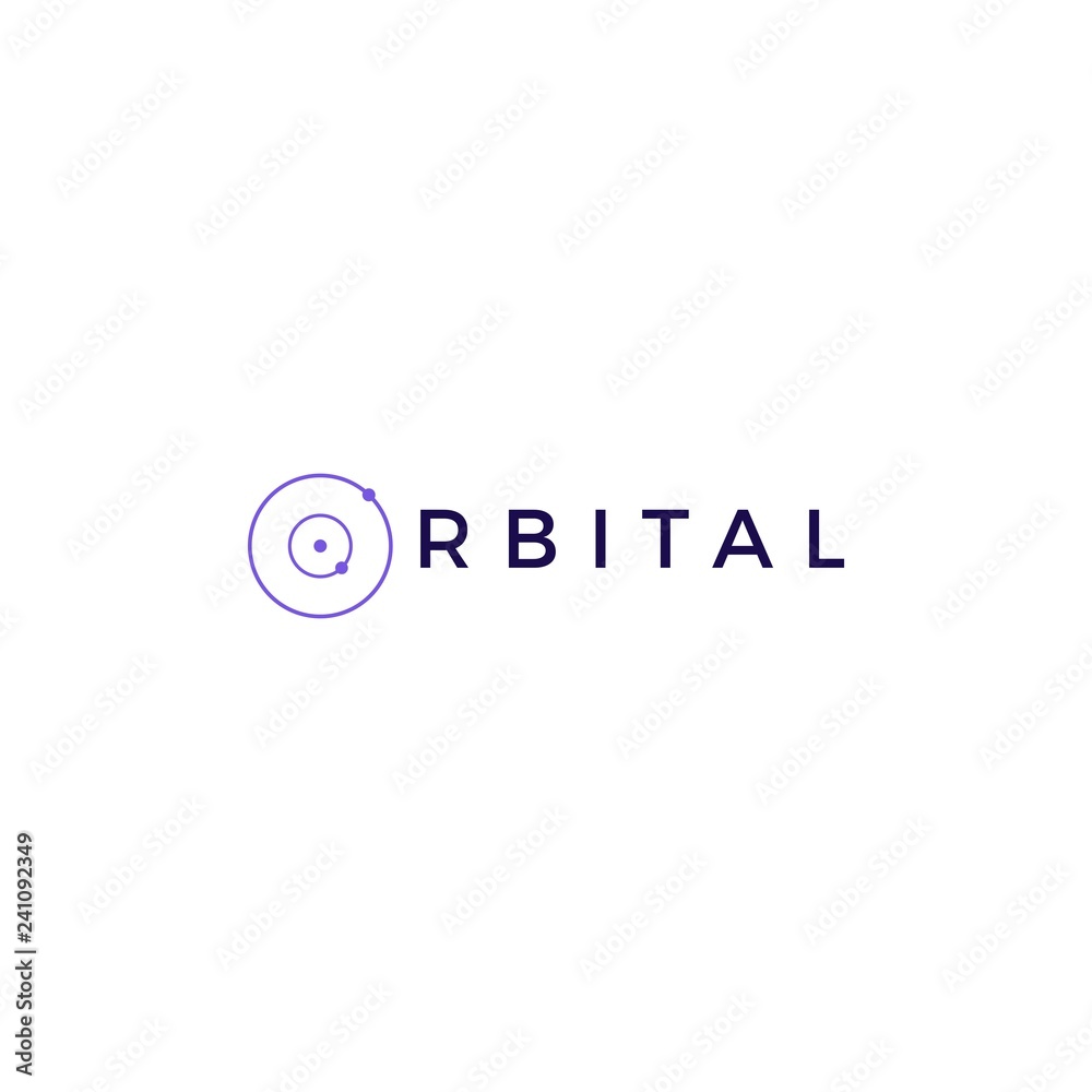 orbit orbital logo vector icon illustration logomark lettermark Stock ...
