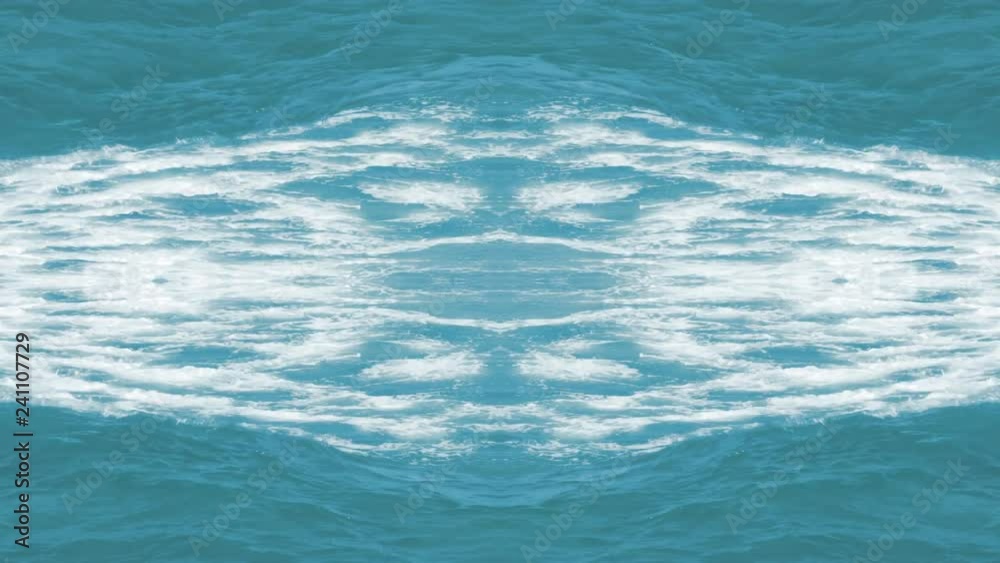 Vidéo Stock Mirror Waves Ocean Background. Ocean waves top view mirror ...