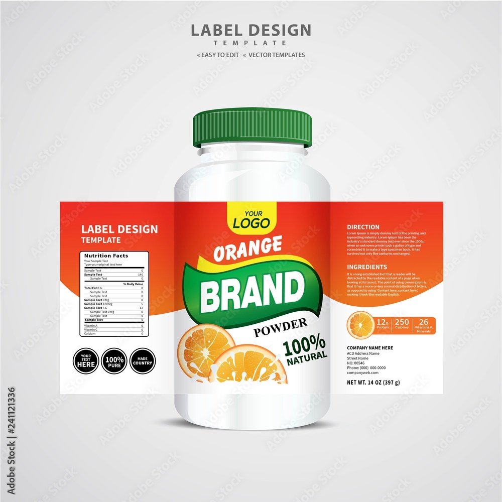 Bottle label, Package template design, Label design, mock up design ...