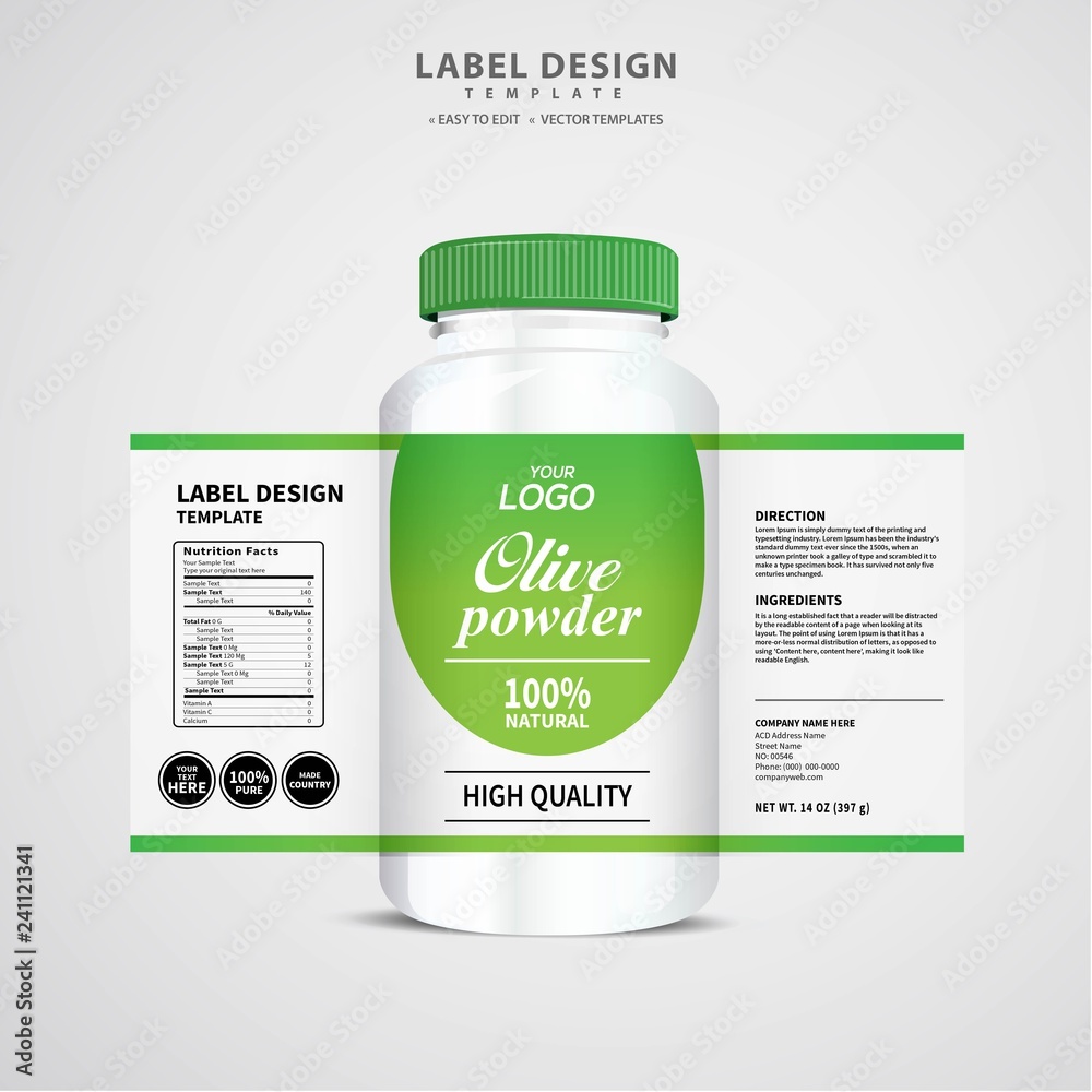 Bottle label, Package template design, Label design, mock up design ...