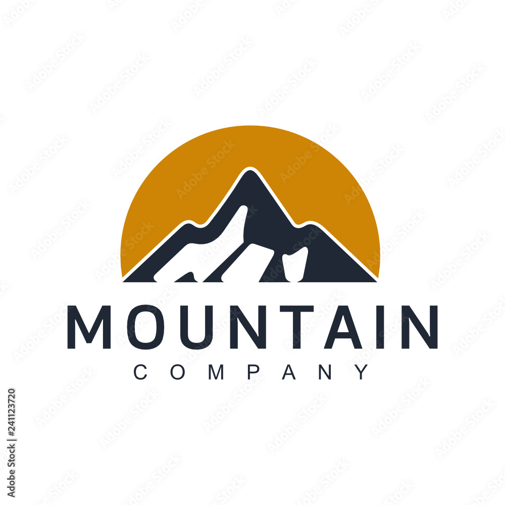 Minimalist Landscape Hills logo design inspiration - Vector Stock ...