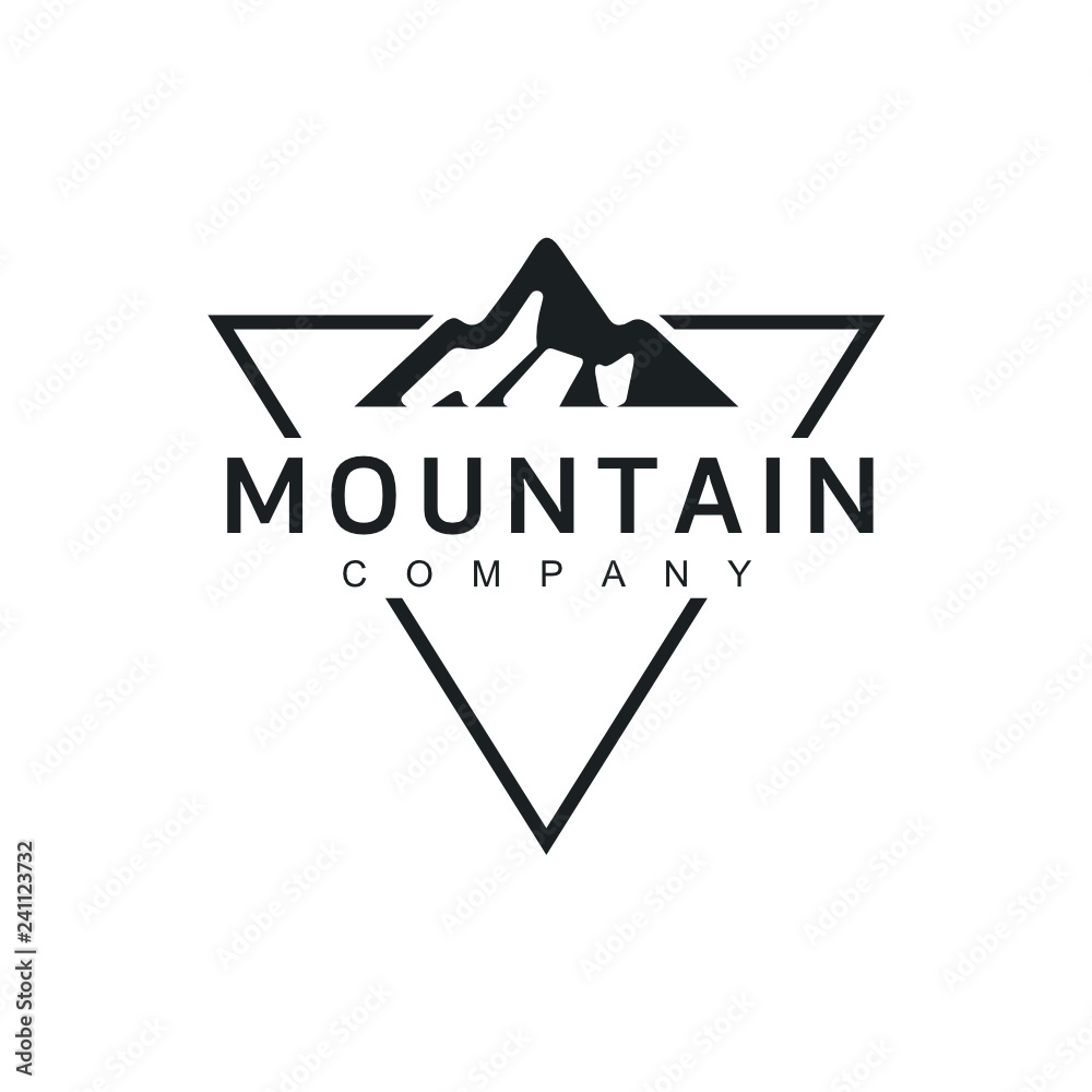 Minimalist Landscape Hills logo design inspiration - Vector Stock ...
