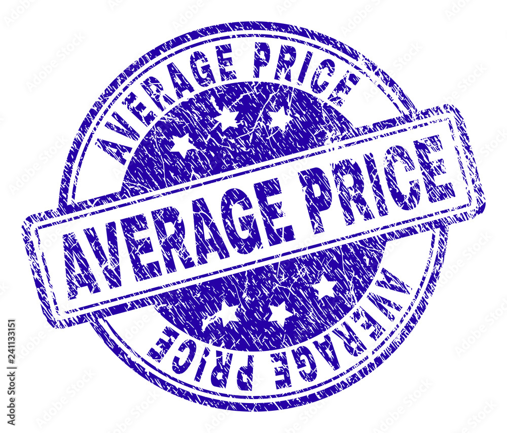 AVERAGE PRICE stamp seal watermark with grunge effect. Designed with ...