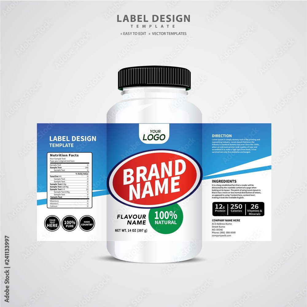 Bottle label, Package template design, Label design, mock up design ...