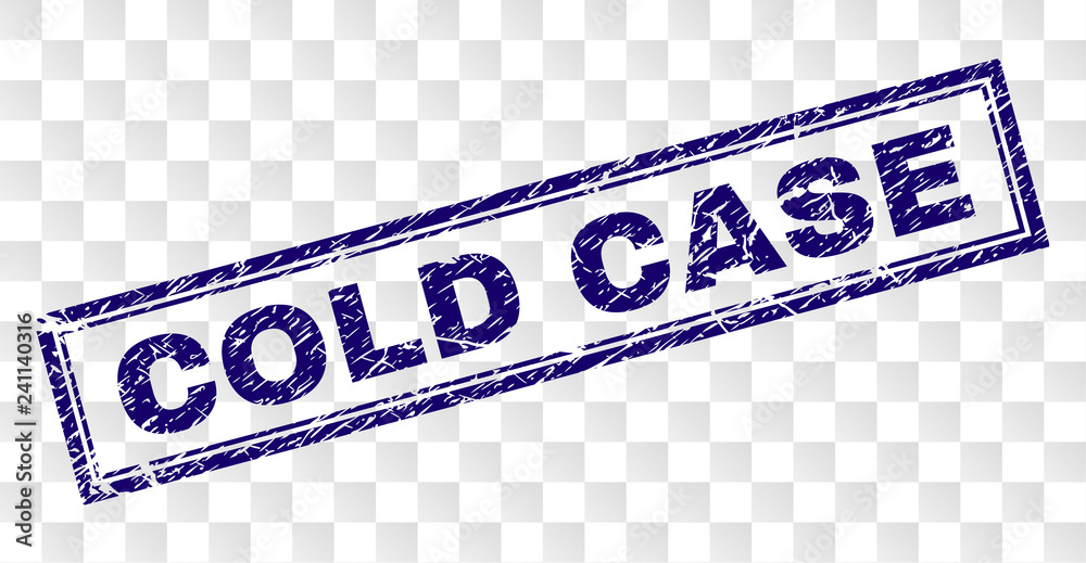 COLD CASE stamp seal imprint with rubber print style and double framed ...