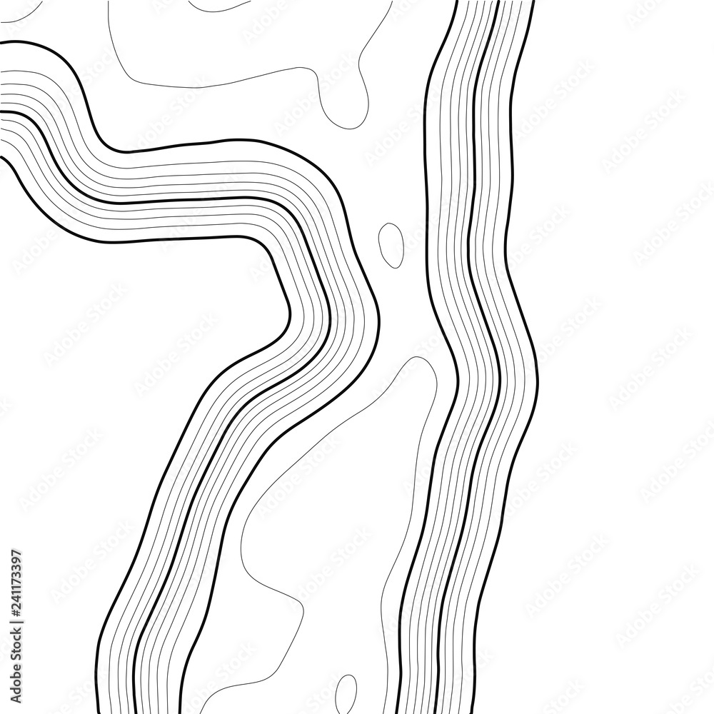 Topographic map contour background. Relief mountain, contour topography ...