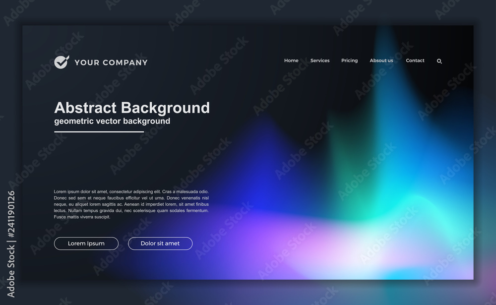 Trendy abstract liquid background for your landing page design. Minimal ...