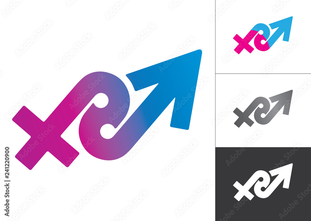 Gender Symbol Concept of Gender Equality. Venus and Mars Signs ...