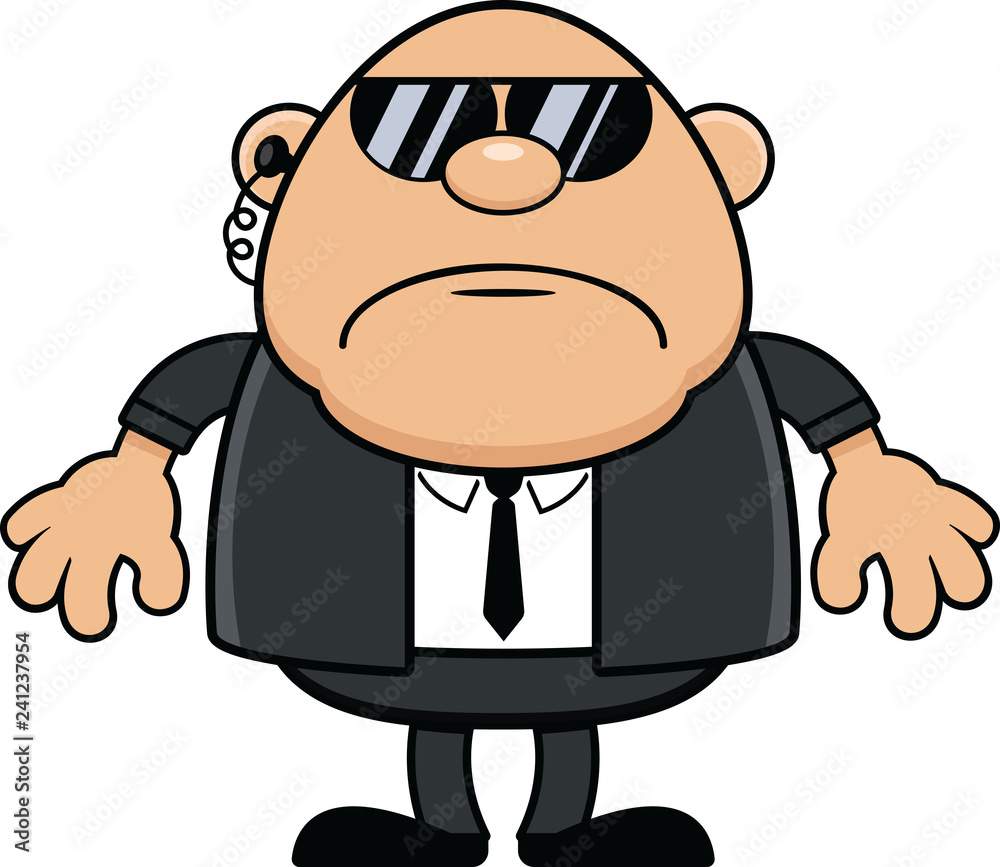 Cartoon Bodyguard Stock Vector | Adobe Stock
