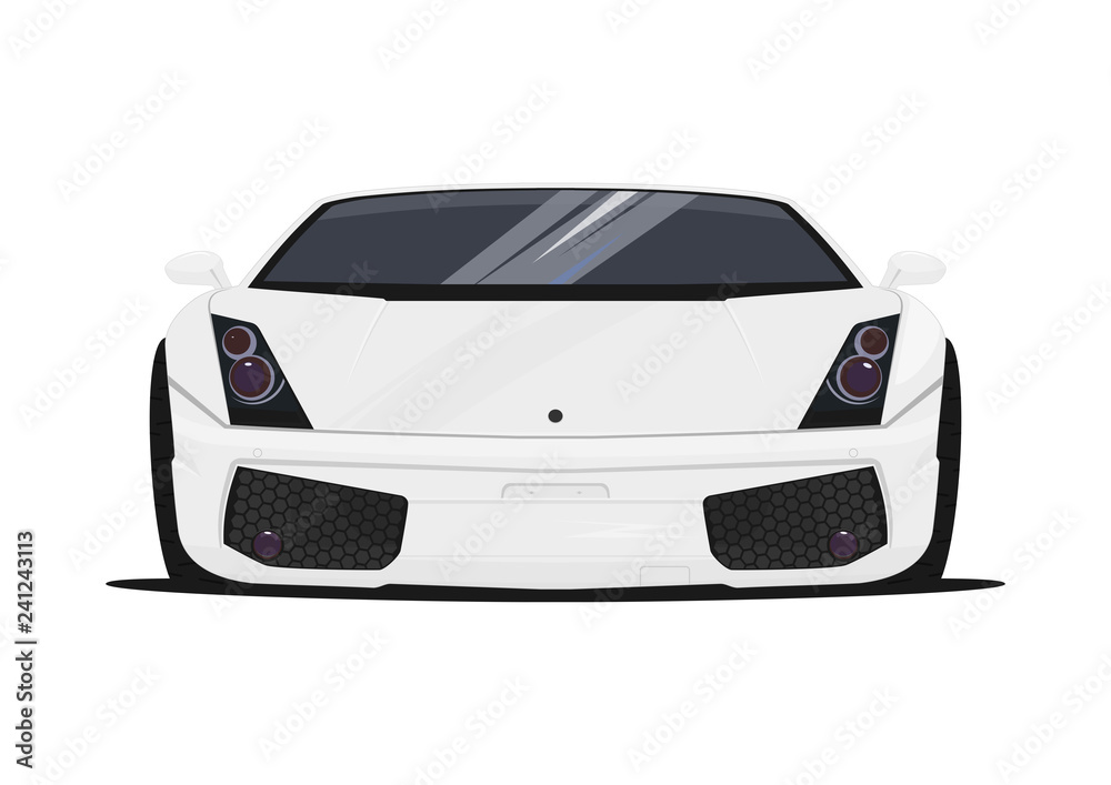 Car White Background Front