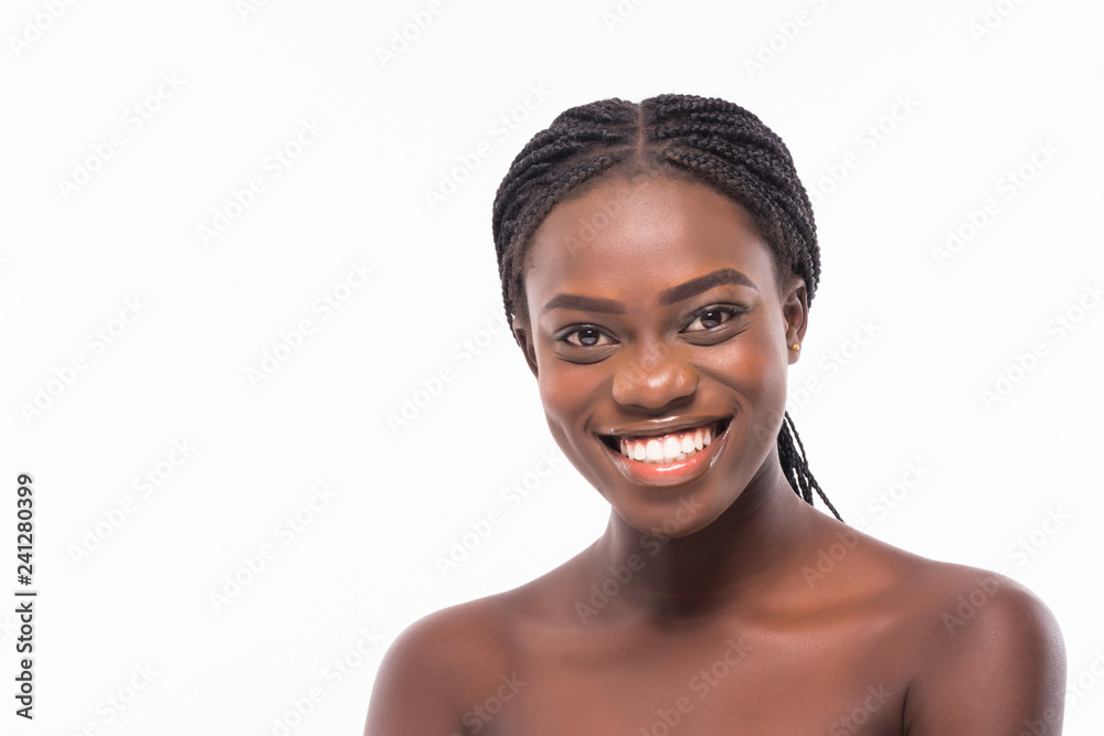 Beauty African Woman face Portrait. Beautiful Spa model Girl with ...