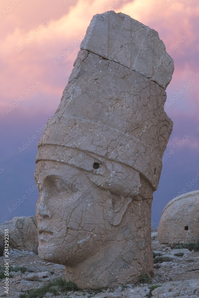 Stone head statues at Nemrut Mountain in Turkey Stock Photo | Adobe Stock