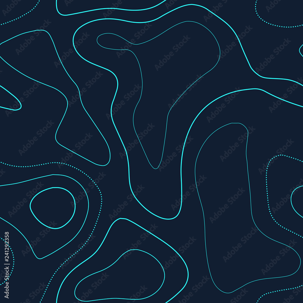 Topographic map lines. Admirable topography map. Futuristic seamless ...