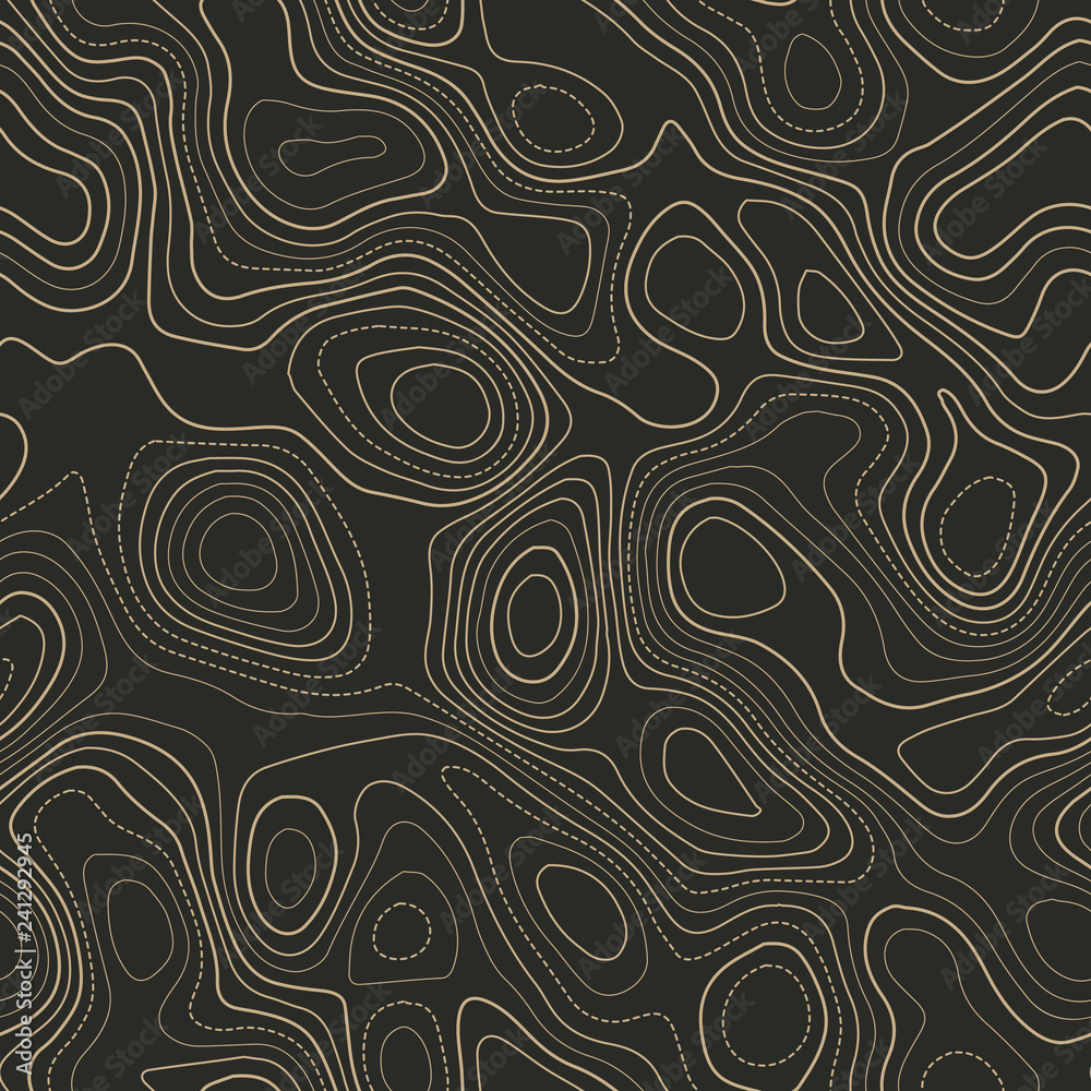 Topographic map background. Actual topography map. Seamless design ...