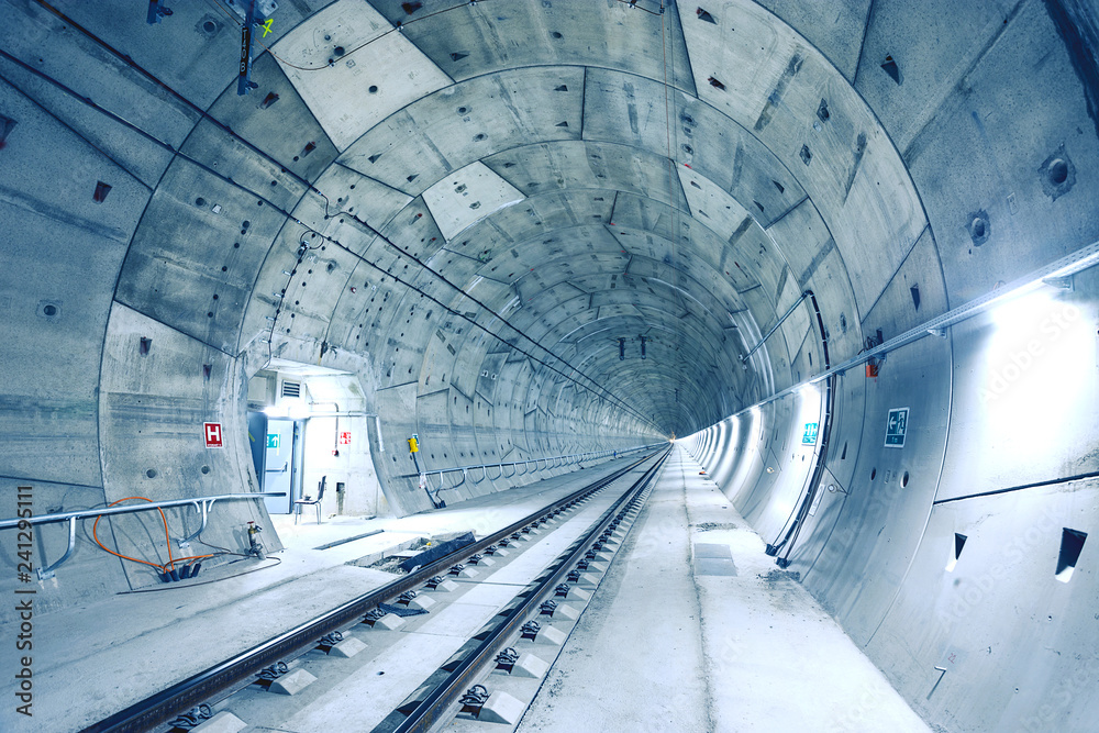 Construction of new railway tunnel with an emergency exit. Ejpovicke ...