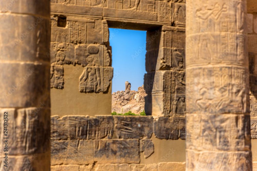 Photo & Art Print A ruin seen from a window in a egyptian temple in ...