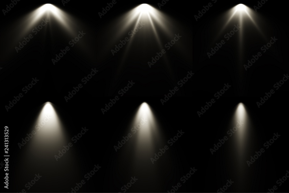 Isolated spotlight effect on black background. Clean photographer ...