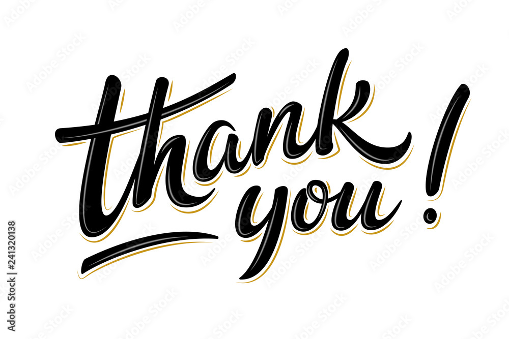 Thank you bulk lettering sign. Handwritten modern brush lettering on ...