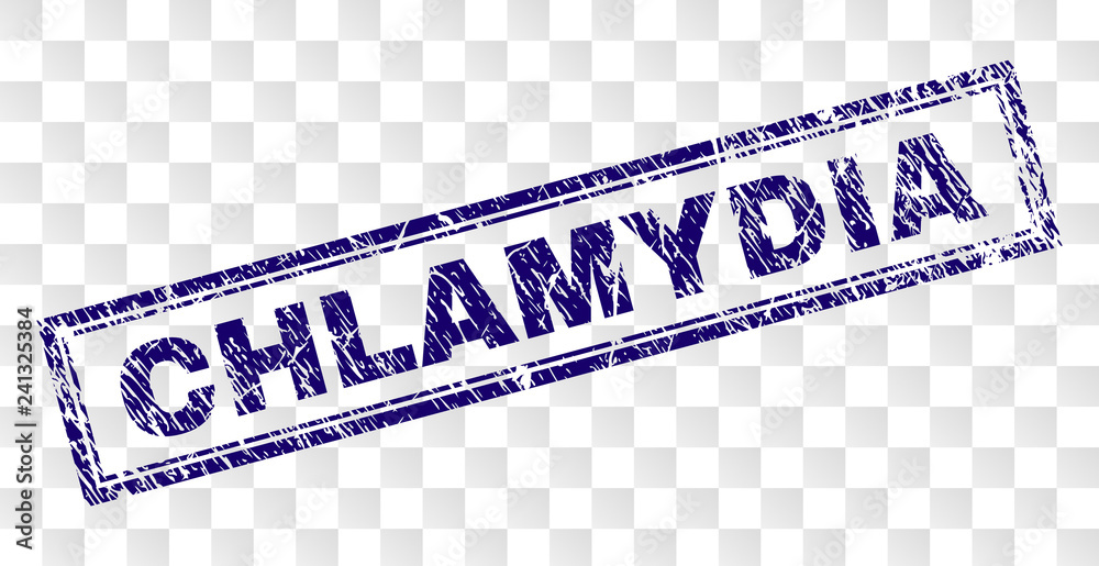 CHLAMYDIA stamp seal watermark with rubber print style and double ...