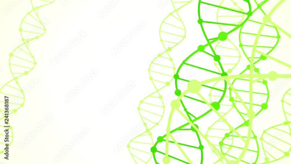 DNA Strands Double Helix Floating, Animated 3D Medical Illustration ...