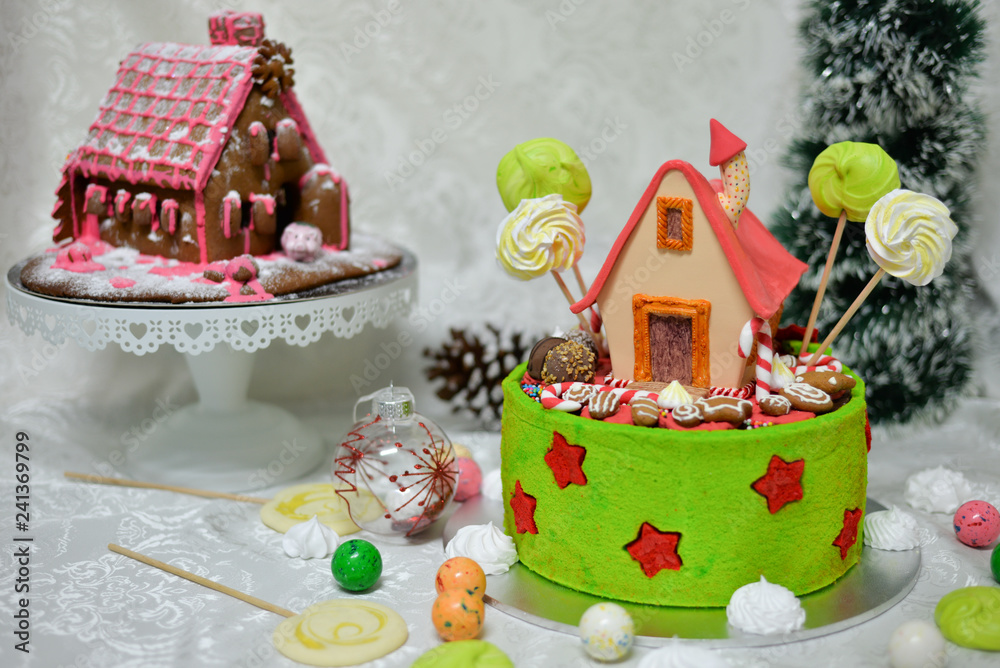 The sweet house of the fairy tale Hansel and Gretel cake by Grimm ...