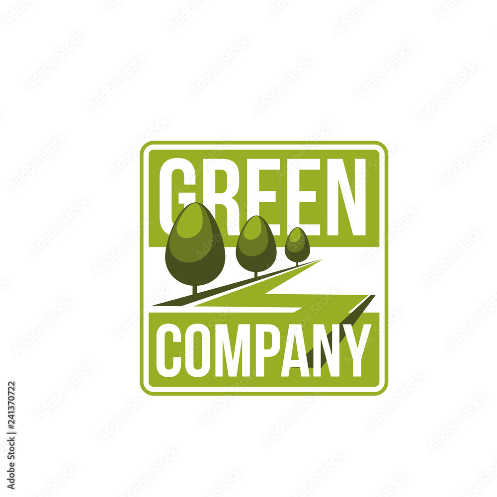 Landscaping company label for landscape design Stock Vector | Adobe Stock